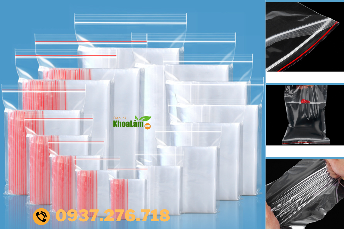 Túi Zip Chỉ Đỏ Giá Rẻ Nhất Năm 2024 - Bao Bì Khoa Lâm